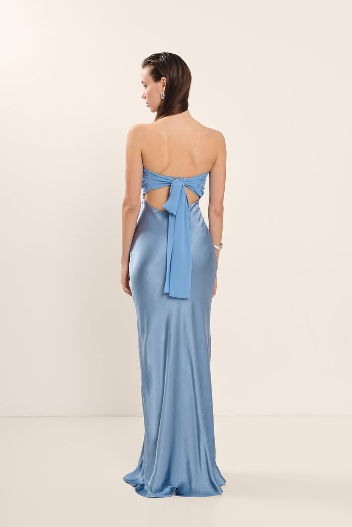 Azure dress in pale blue